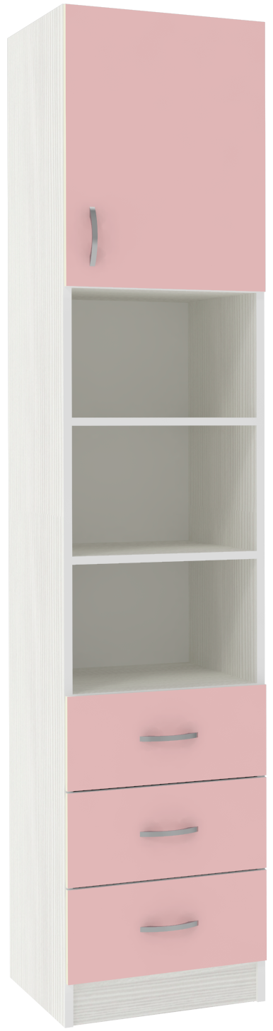 Пенал полуоткрытый КИВи Белое Дерево Розовый