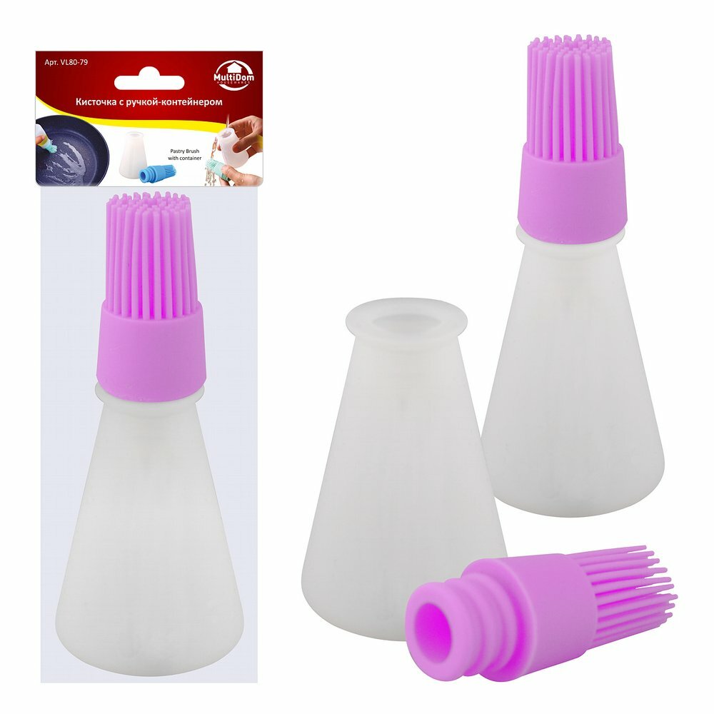 Кисть кулинарная с контейнером 50 мл, силиконовый, размер 5x12 см
