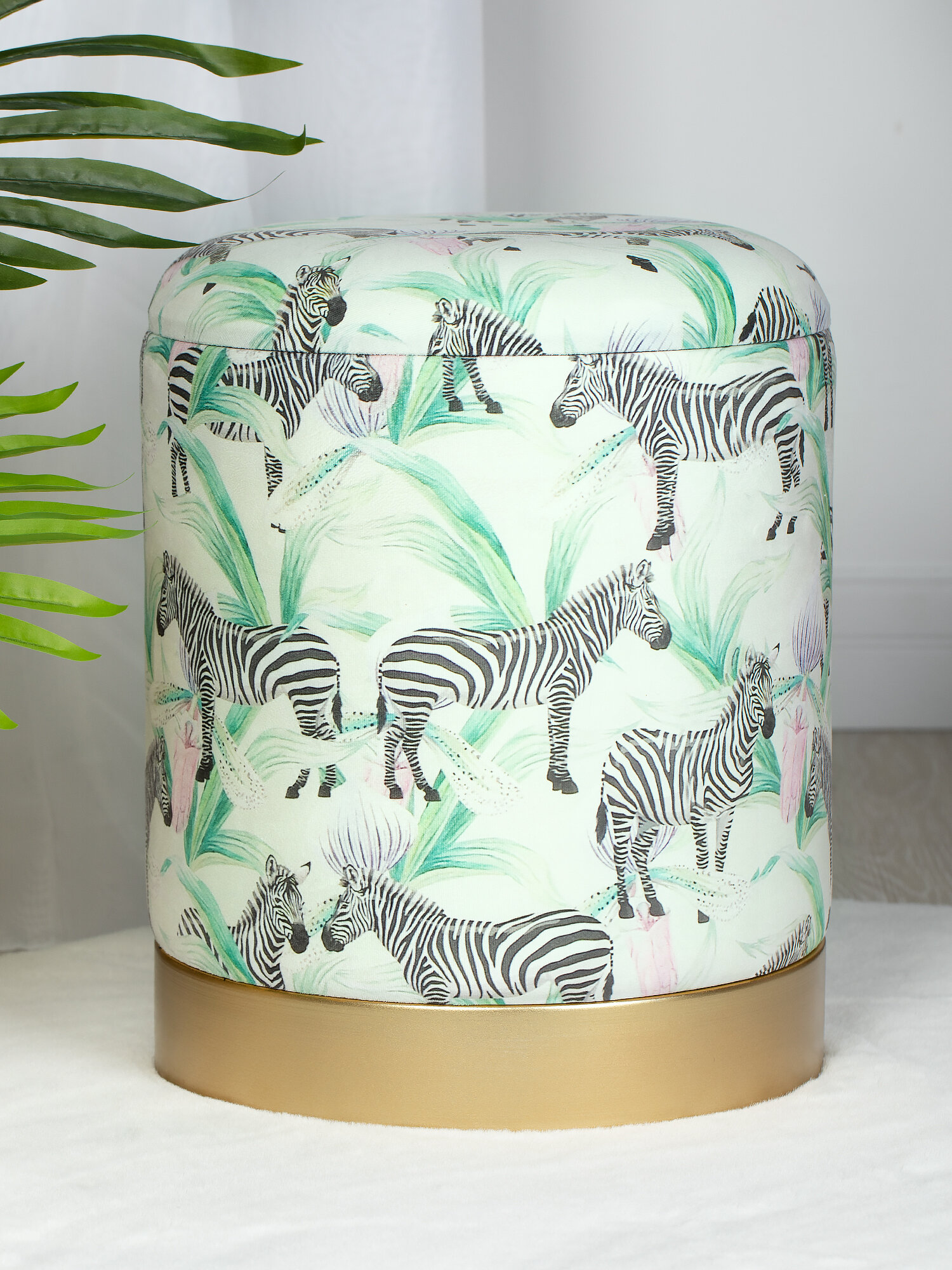 49-297B Пуф с крышкой 35х35х43см, МДФ, ткань, поролон, металл, Glasar