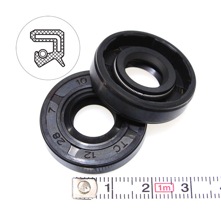 Манжета армированная (Сальник) 12х28х7 (тип 2 / TC) 70NBR (упаковка 10 шт.)