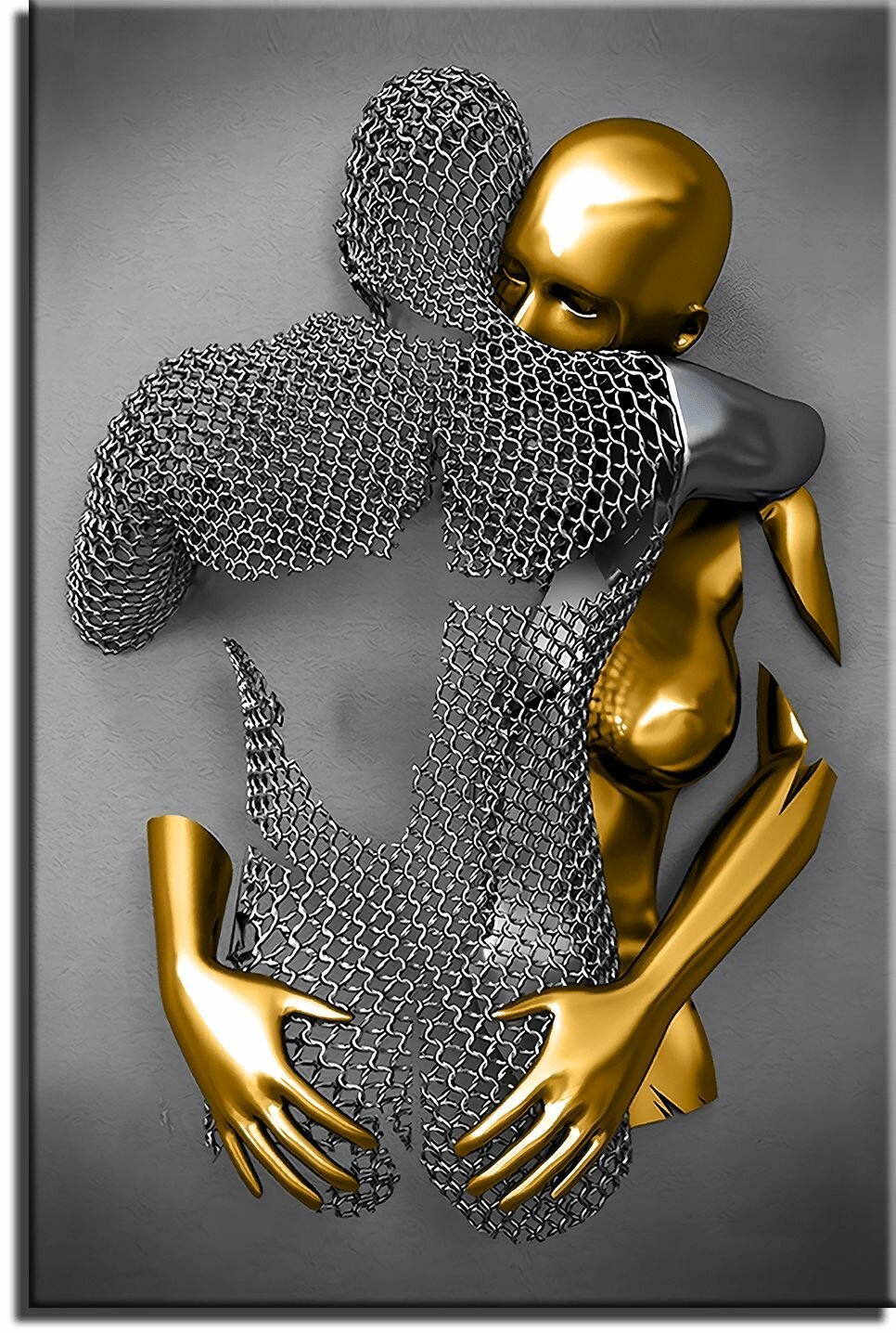 Картина "Металлические объятия" 70х45 см