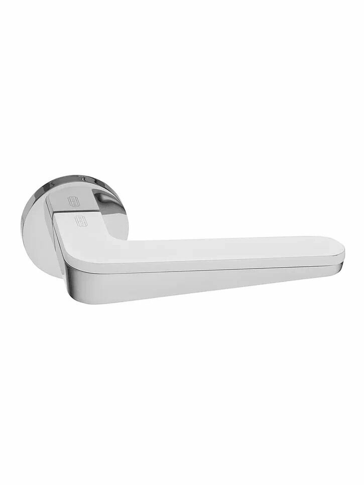 Комплект дверных ручек (2шт) ЦАМ в тубе 501 NCW/PC, белый/хром блестящий, PALIDORE