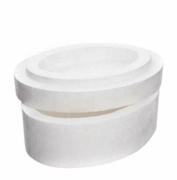 Заготовка для декорирования/набор для декорирования "Шкатулка овальная" deVente 150x114x73 мм, 1 штука в упаковке, белая.