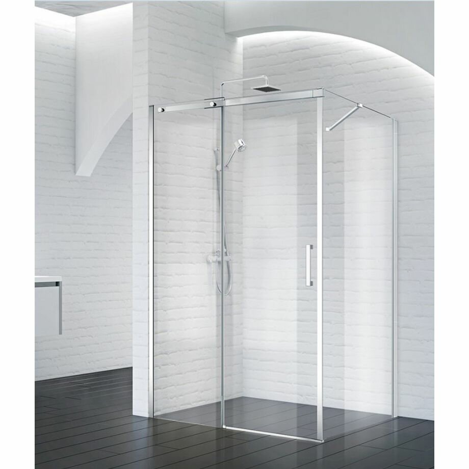 Душевой уголок BelBagno ACQUA-AH-1-140/90-C-Cr хром, стекло прозрачное 8 мм (1400х1950х900)