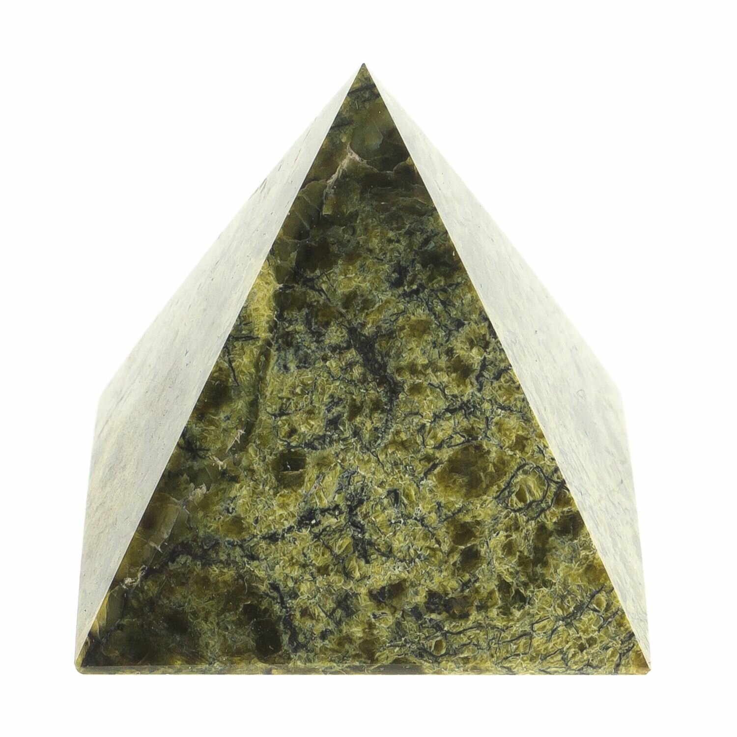 Пирамида 4х4х4 см камень змеевик 113740