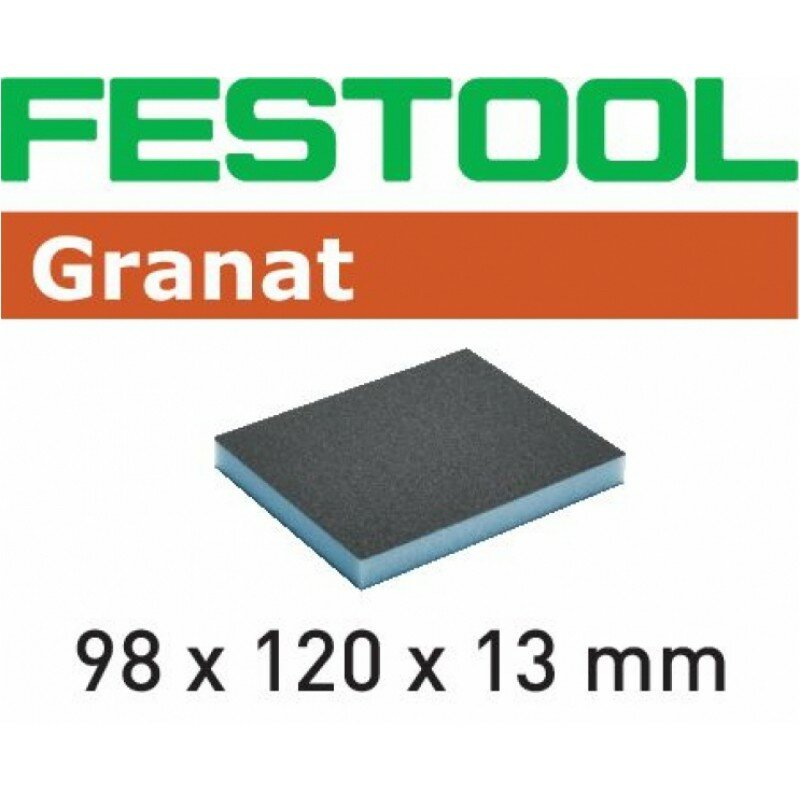 Губка шлифовальная Festool Granat 60. компл. из 6 шт. 98x120x13 60 GR/6