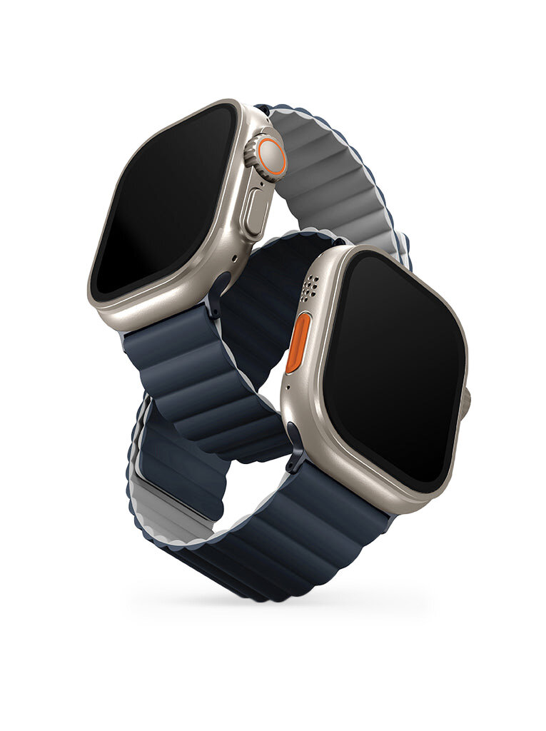 Ремешок Uniq для Apple Watch 44/45/46/49mm Revix Reversible Magnetic Storm Blue/Grey