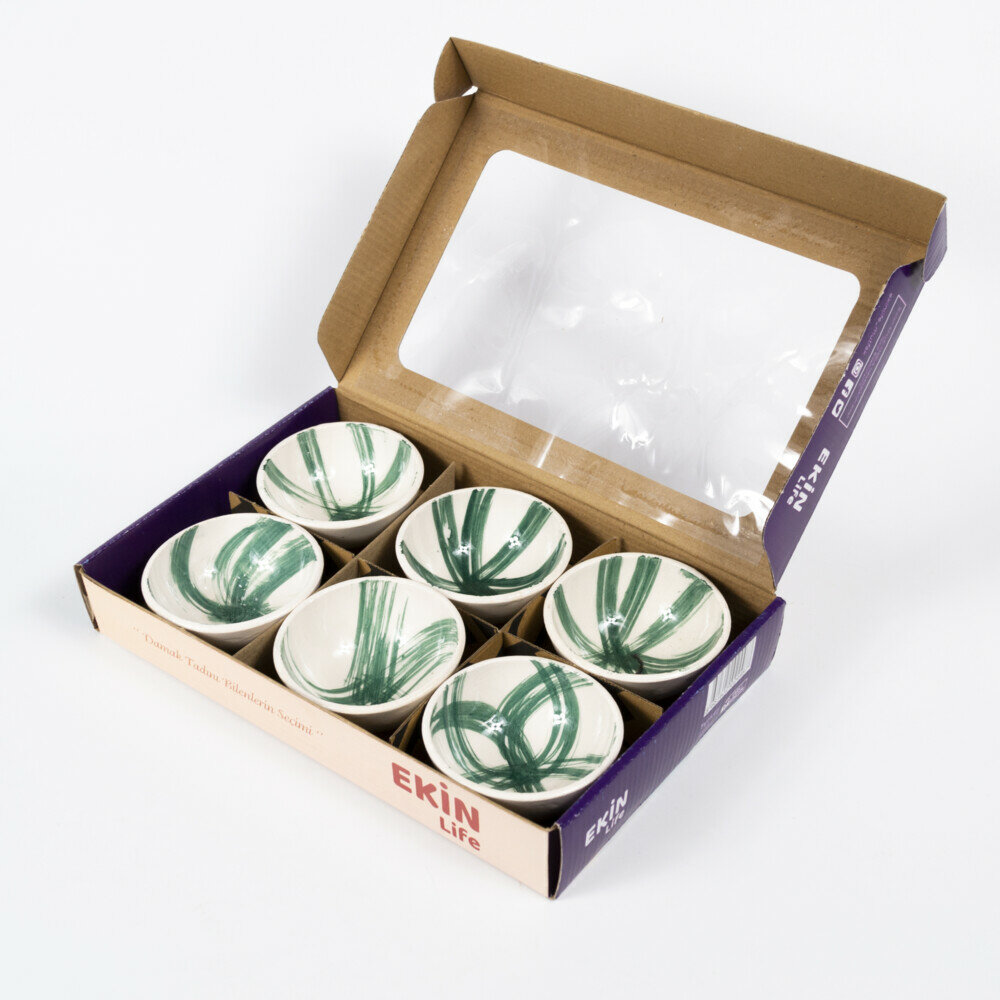 Набор пиал EKIN life, с орнаментом, зеленый