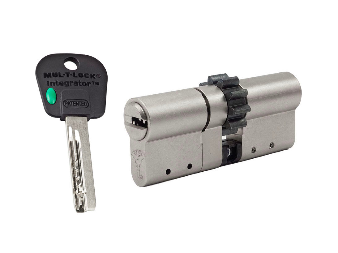 Цилиндр Mul-t-lock Integrator Modular ключ-ключ 70мм (размер 35х35 мм) - Никель, Шестеренка