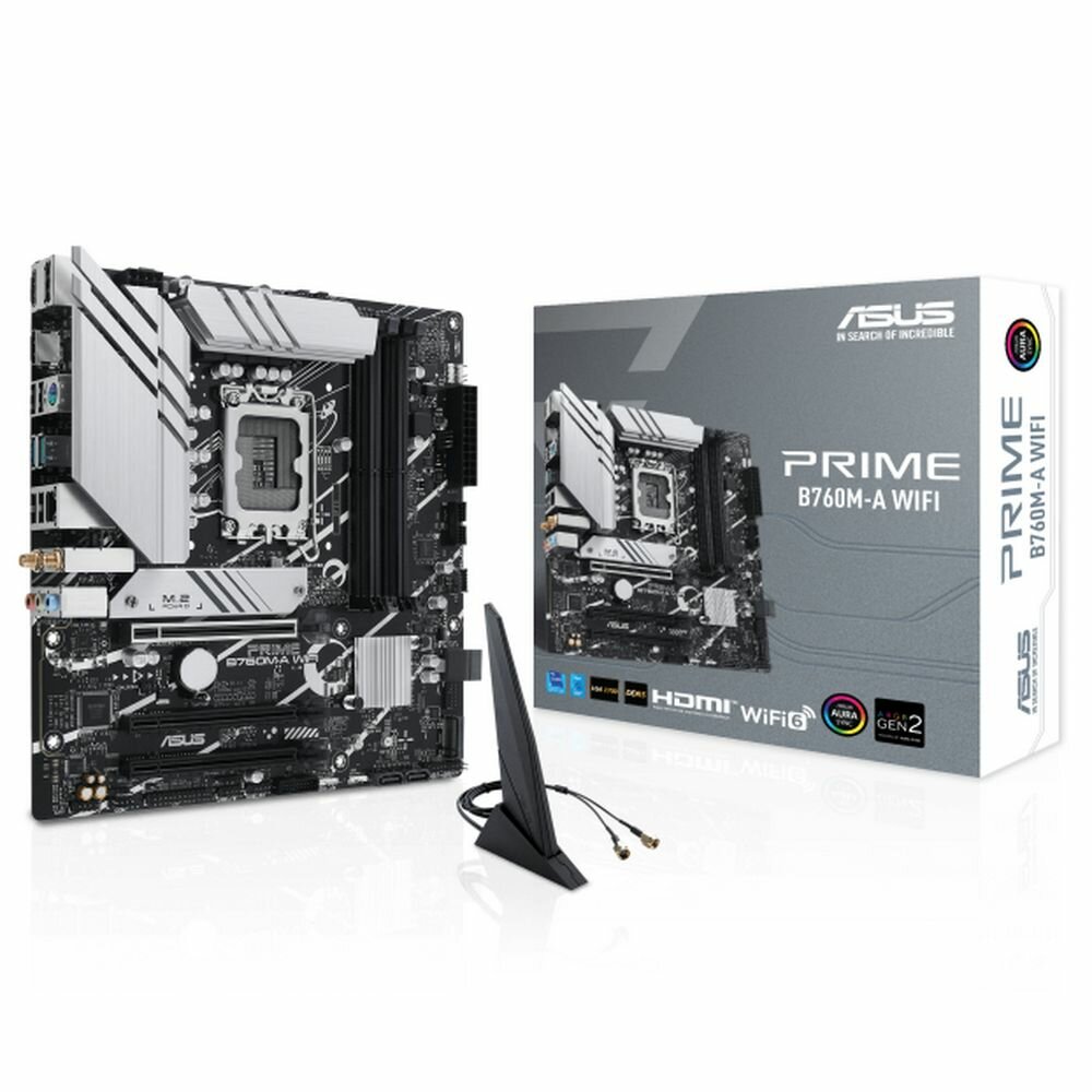 Материнская плата ASUS PRIME B760M-A WIFI, LGA1700, B760, Micro ATX (90MB1EL0-M0EAY0)
