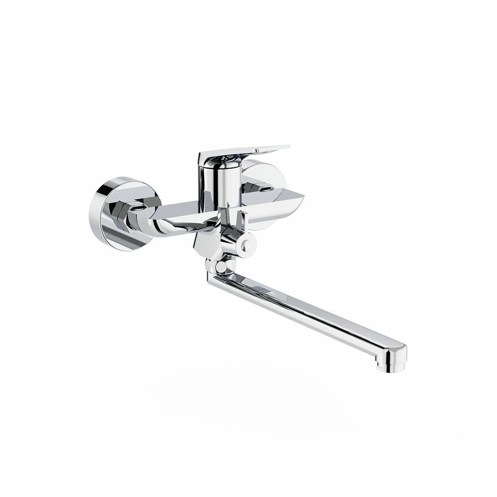 Смеситель для ванны TOKITO Mitsuishi длинный излив с набором для душа хром