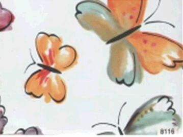 Пленка самоклейка 45смх 8м D&B декор "Бабочки" 8116