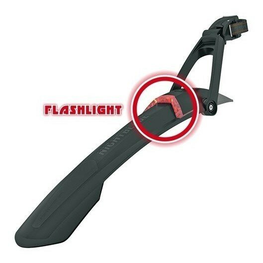 Крыло заднее SKS NIGHTBLADE 26" + 27.5" быстросъемное, с габаритным фонарём с функцией мигалки, ширина колеса до 3,0, вес 270г