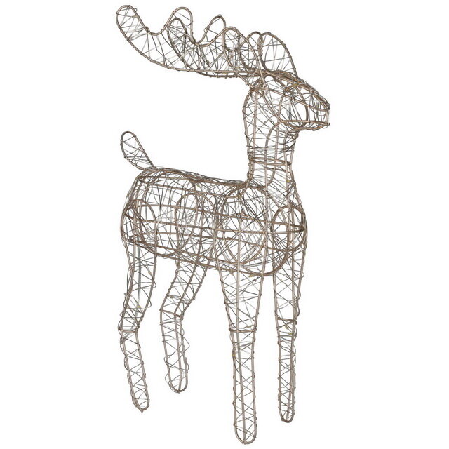 Светодиодный олень Монтелло Голден 37 см, 40 теплых белых LED, таймер, на батарейках, Koopman, AMZ106140