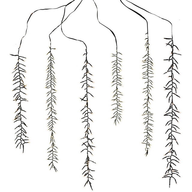 Гирлянда на дерево Cascade 6 шт, 60-100 см, 480 теплых белых LED ламп, черный ПВХ, контроллер, IP44, Koopman, AX8550960