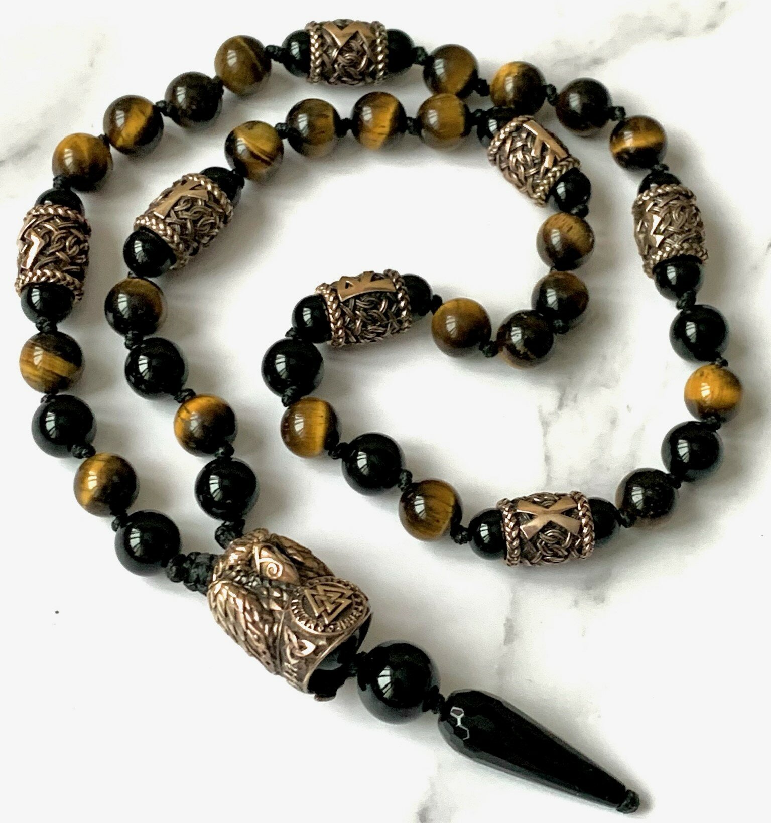 Чётки Josstone, агат, тигровый глаз