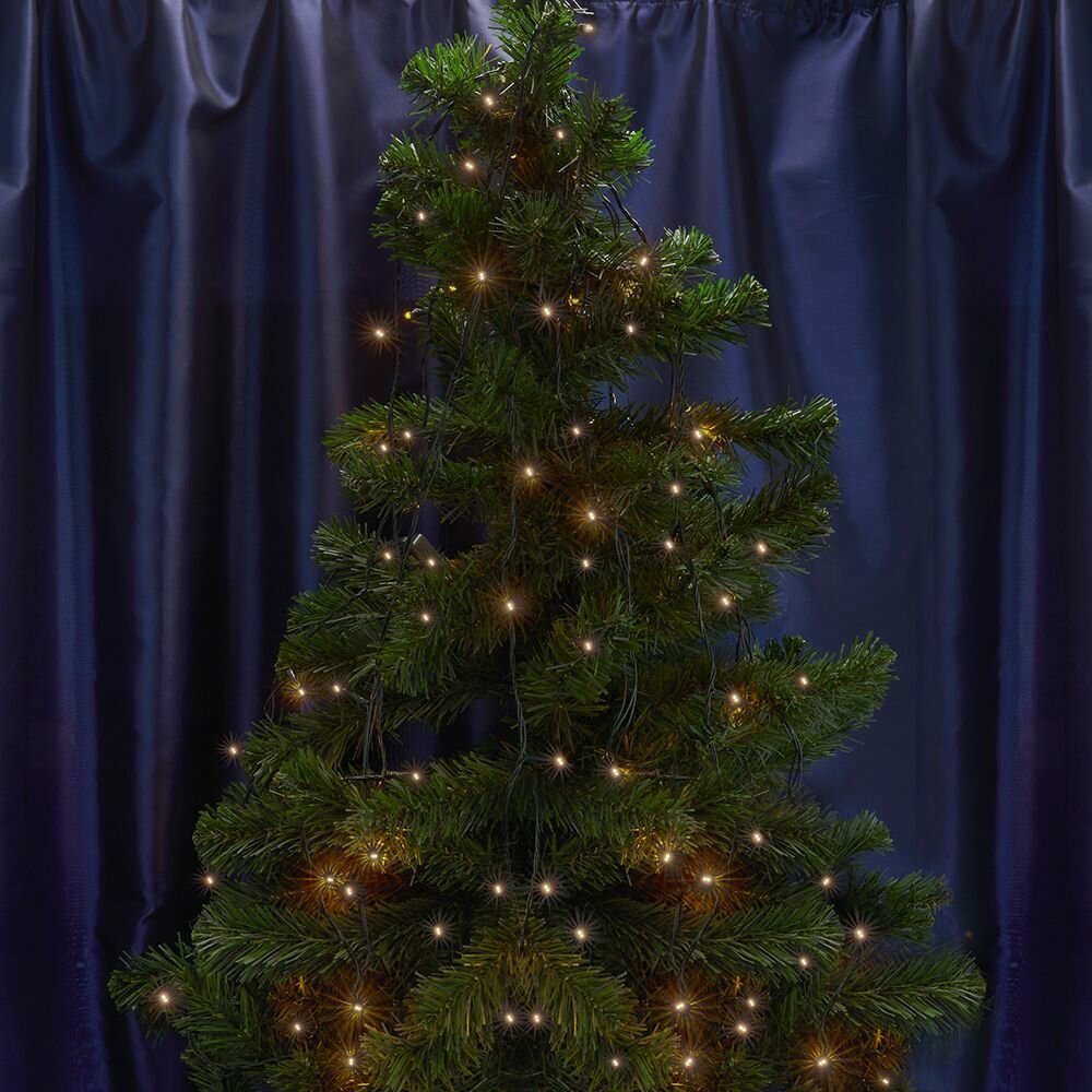 Светодиодная гирлянда уличная для дома и улицы на ёлку / 10 веток по 5 м 2700К IP44 / Feron CL92 32377