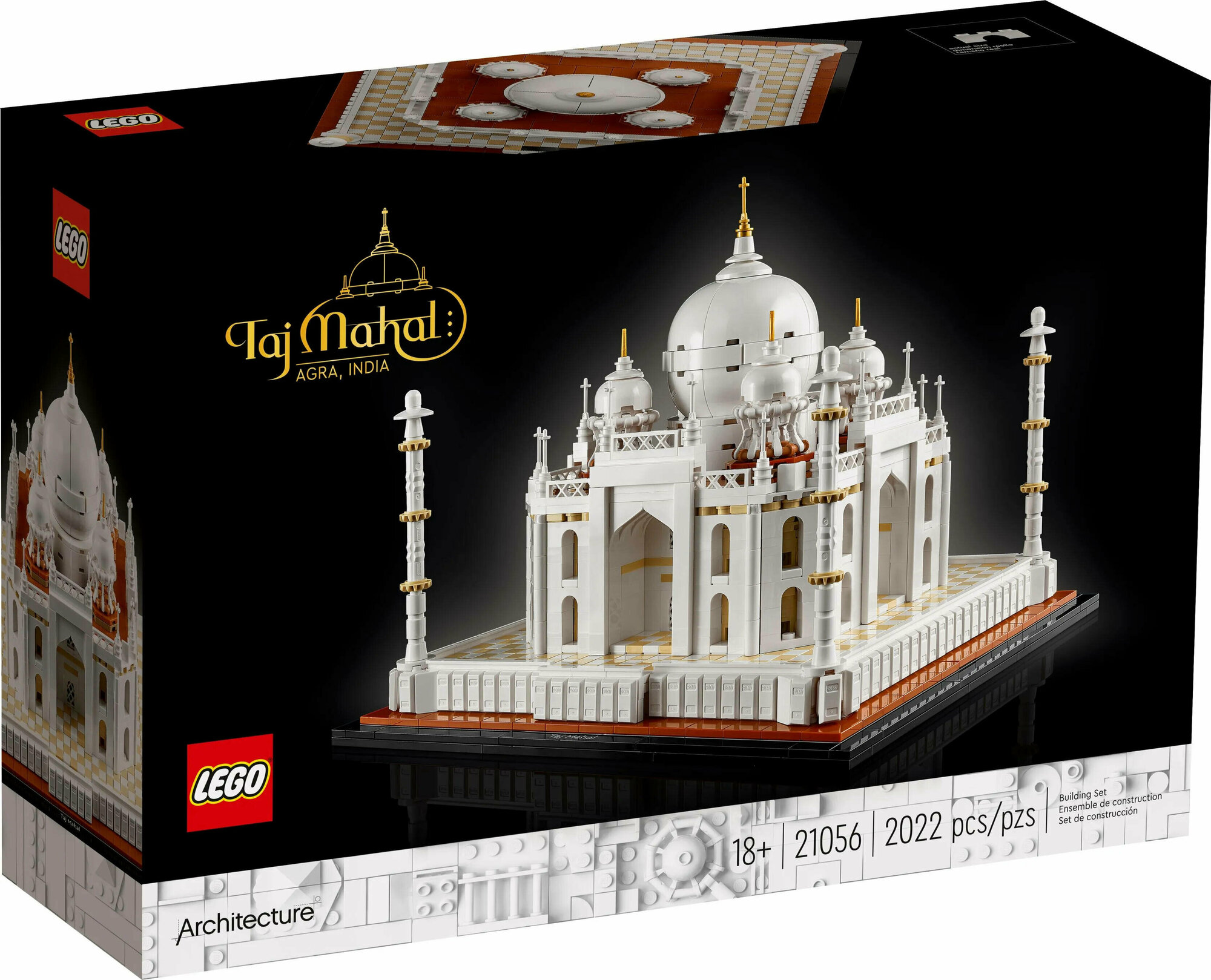 Конструктор LEGO Architecture 21056 Тадж-Махал, 2022 детали, от 18 лет, 2021 год