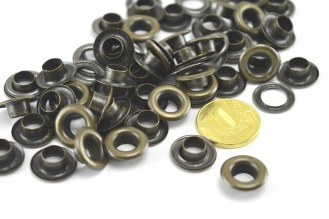 Люверсы №5 8мм нерж антик (уп 50 шт) Proknopka