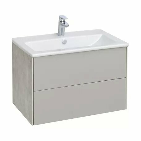 Тумба с раковиной Акватон Сохо 75 слэйт/галька серая