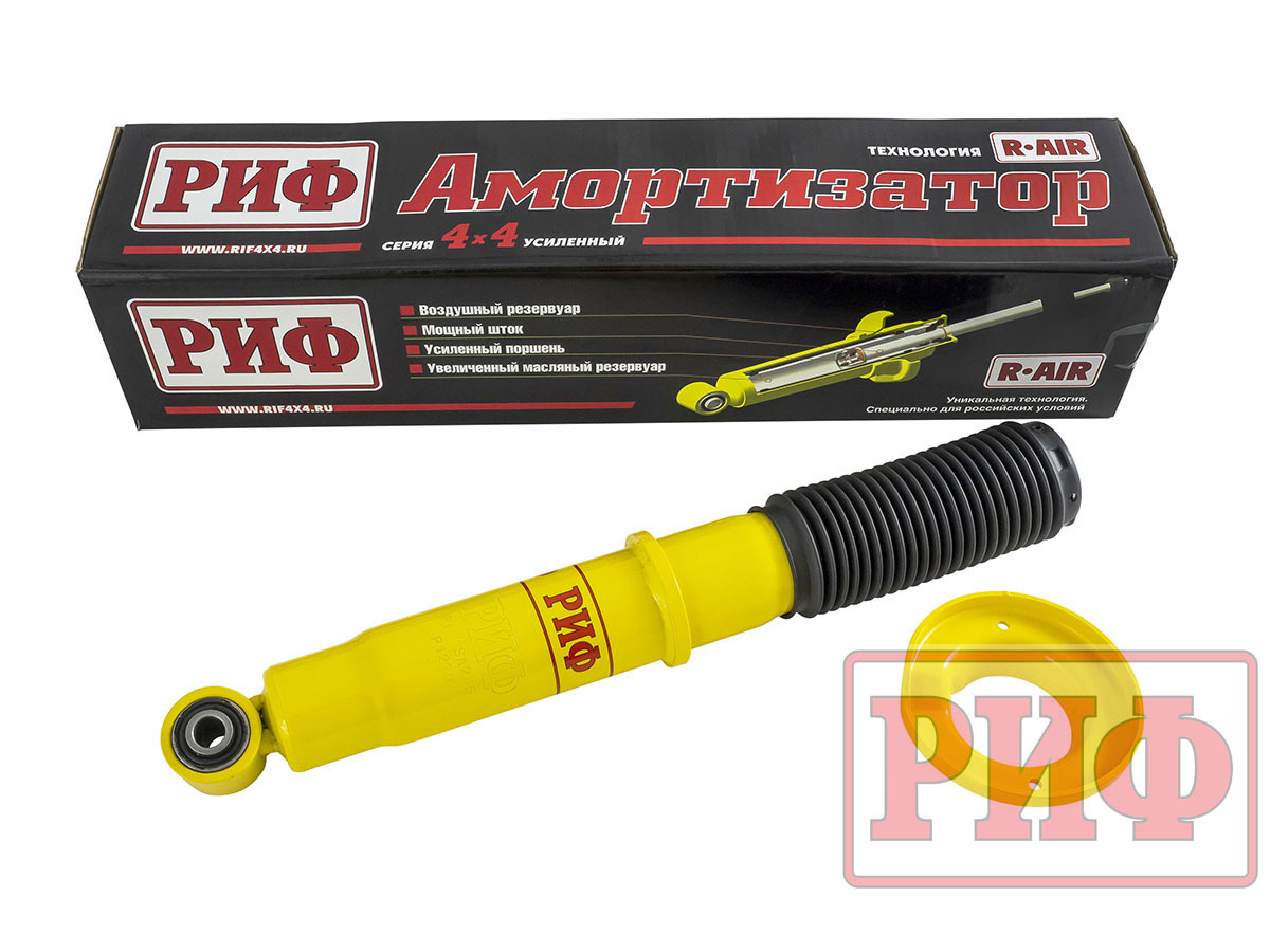 Амортизатор усиленный РИФ передний Mitsubishi Pajero III/IV 2000+ лифт 40 мм
