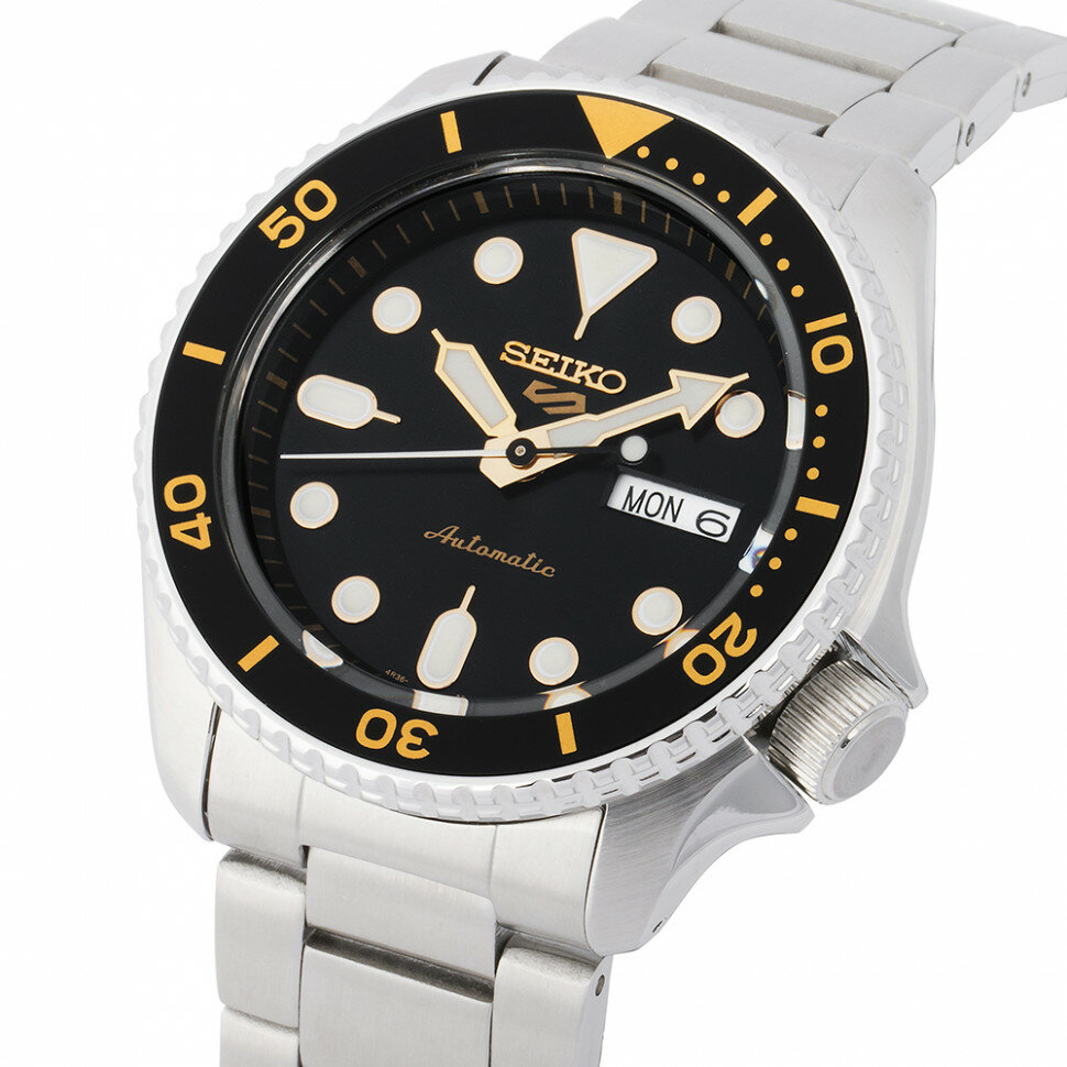 Наручные часы SEIKO, серебристый/черный — фото 1