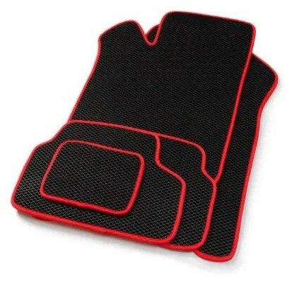 Коврик EVA для Lada 2190/1118 (2011-), ромб, красный кант