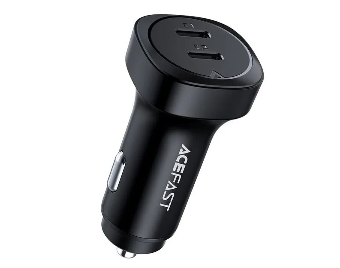 Автомобильное зарядное устройство ACEFAST B2 Metal Body Dual Fast Charge 72W (USB-C 36W+ USB-C 36W), Черный