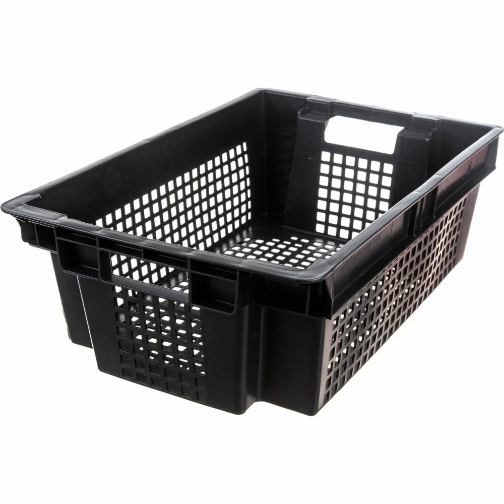 Ящик, 600x400x200мм черный, вес 1.4 кг Тара. ру 00342