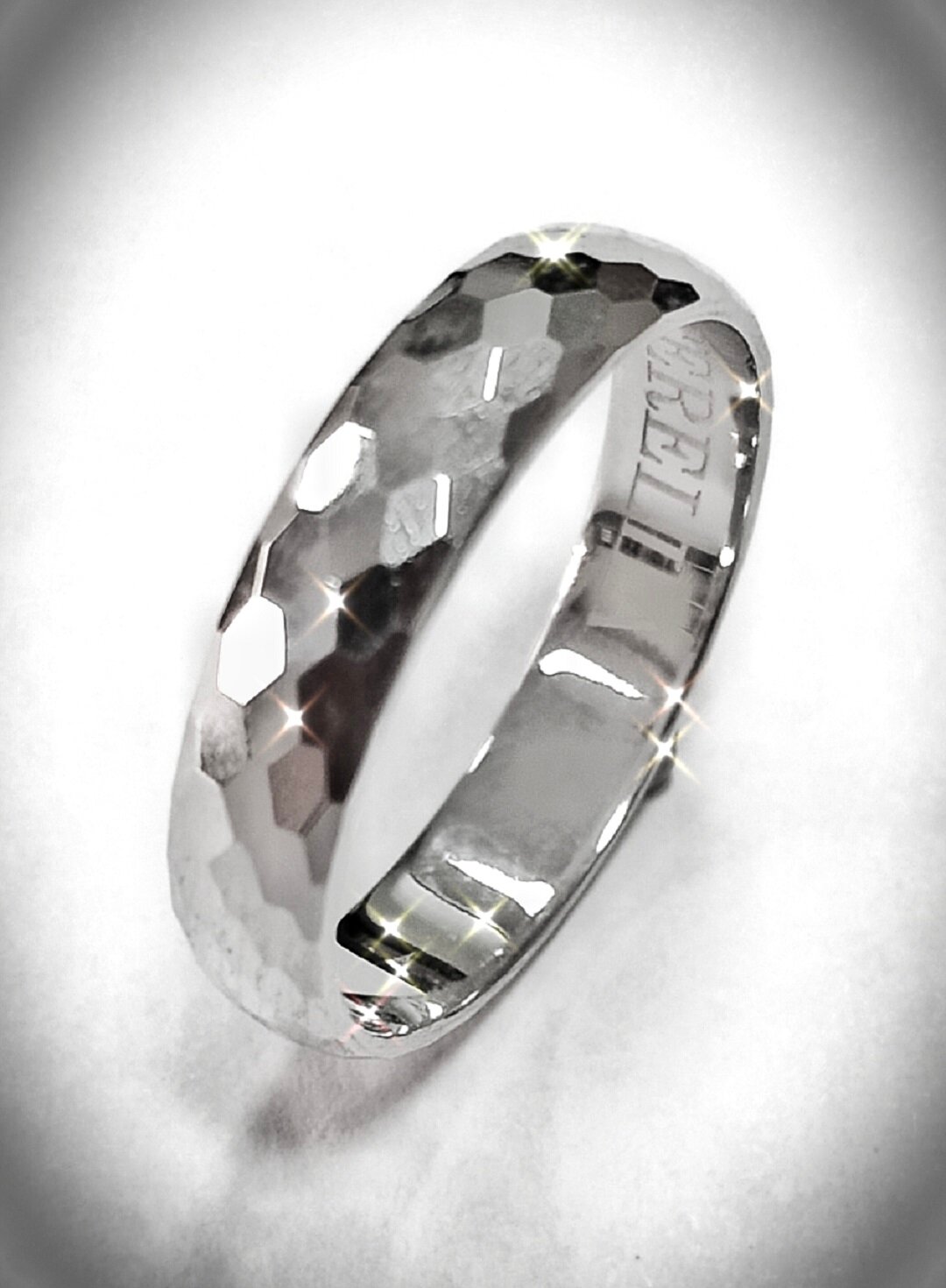 Кольцо обручальное, серебро, 925 проба, родирование