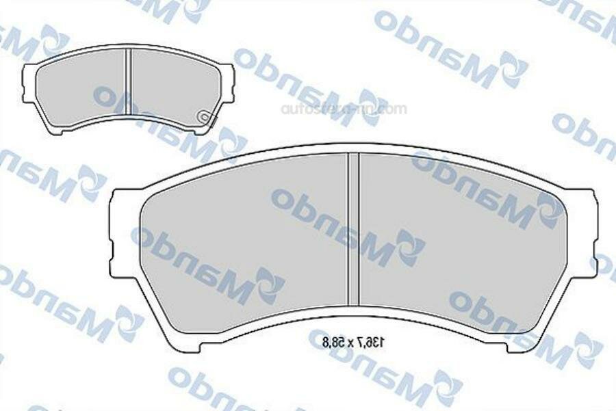 MANDO MBF015644 Колодки тормозные передние