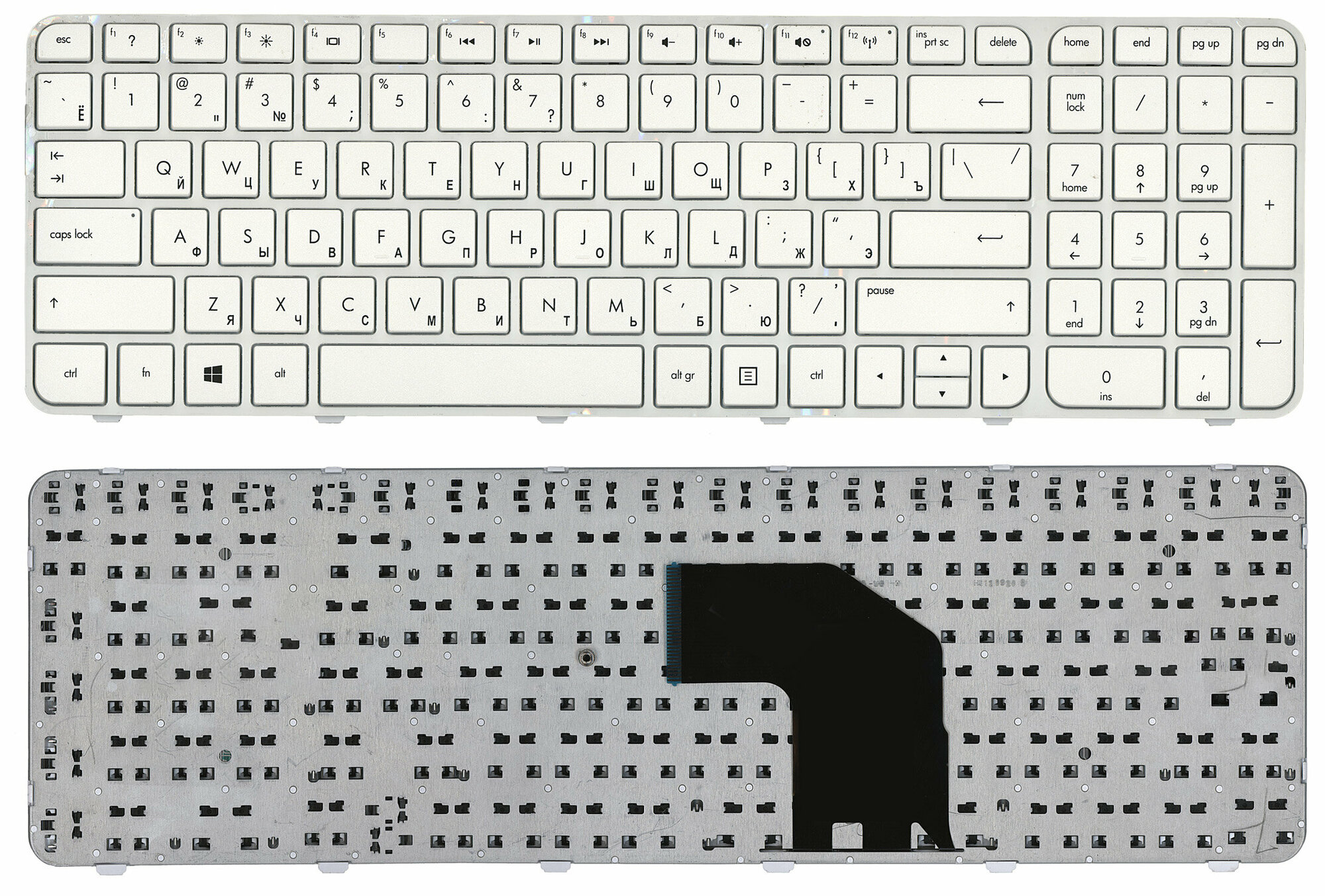 Клавиатура для ноутбука HP Pavilion G6-2000, G6-2100, G6-2200 (AER36700010) с рамкой, белая