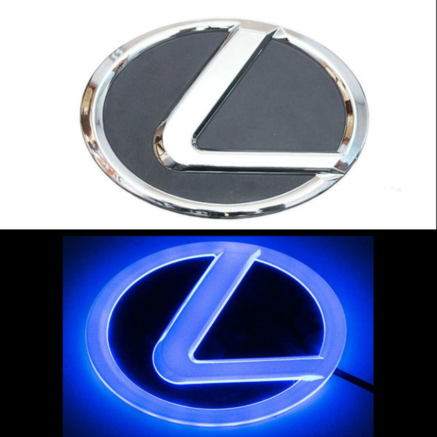 4D логотип для Lexus (Лексус) 105х75 мм синий