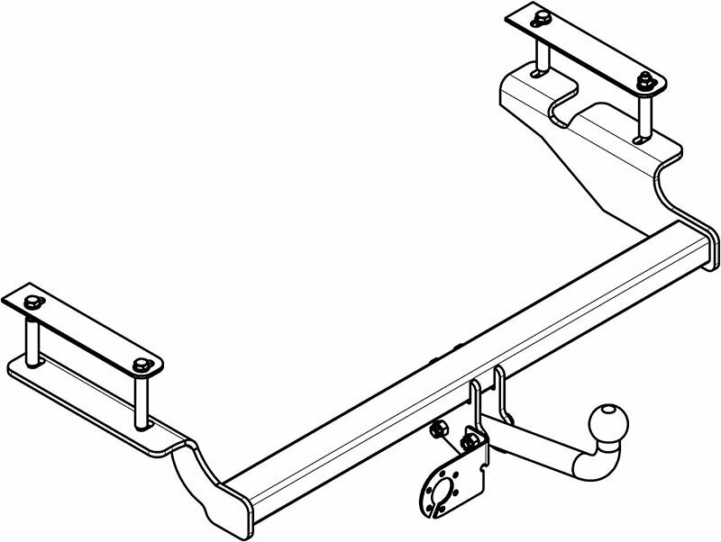 Фаркоп на CHEVROLET AVEO (2008-2012) (без электрики, паспорт/сертификат в комплекте) Автос. CV 07