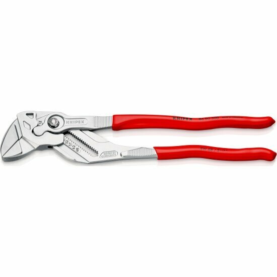 Клещи переставные - гаечный ключ Knipex KN-8603300SB, 68 мм (2 1/2"), 300 мм, хром, пластиковые рукоятки