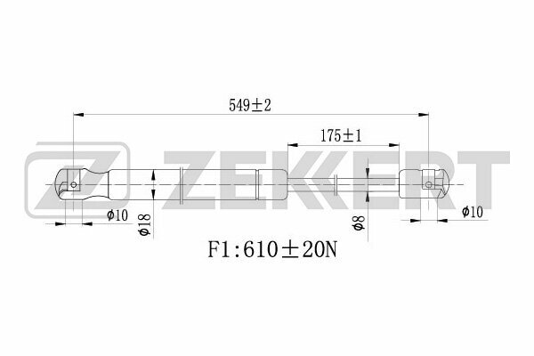 Амортизатор багажника Honda Civic VII 01- Zekkert