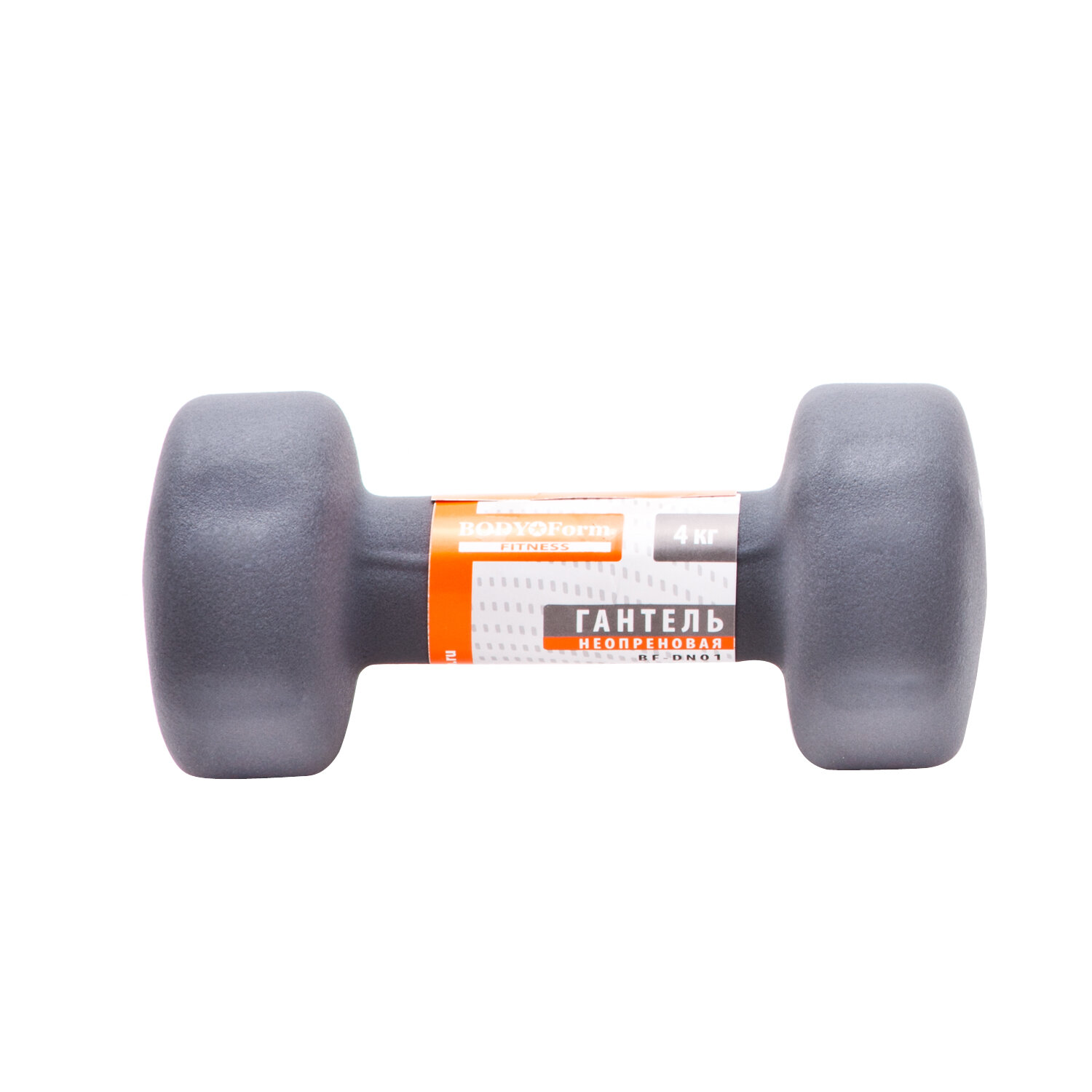 Гантель неопреновая Body Form Bf-dn01, цельнометаллическая, 4 кг, 1 шт.