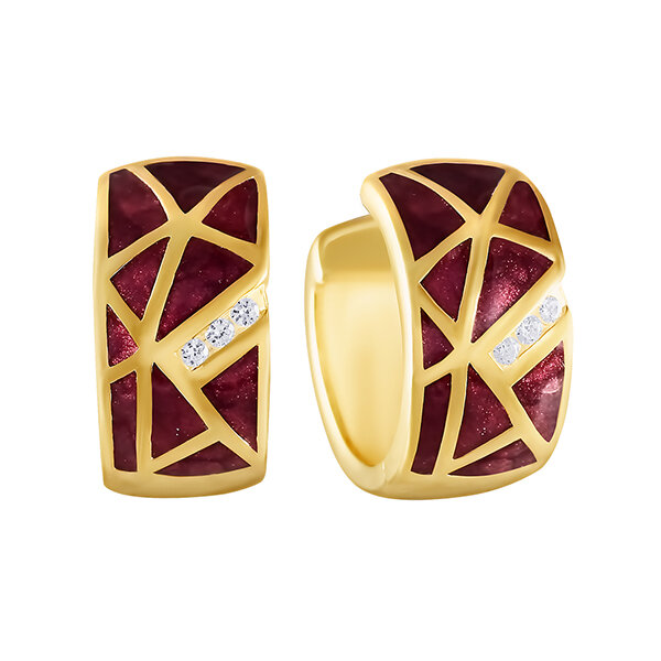 Серьги ELEMENT47, серебро, 925 проба, эмаль