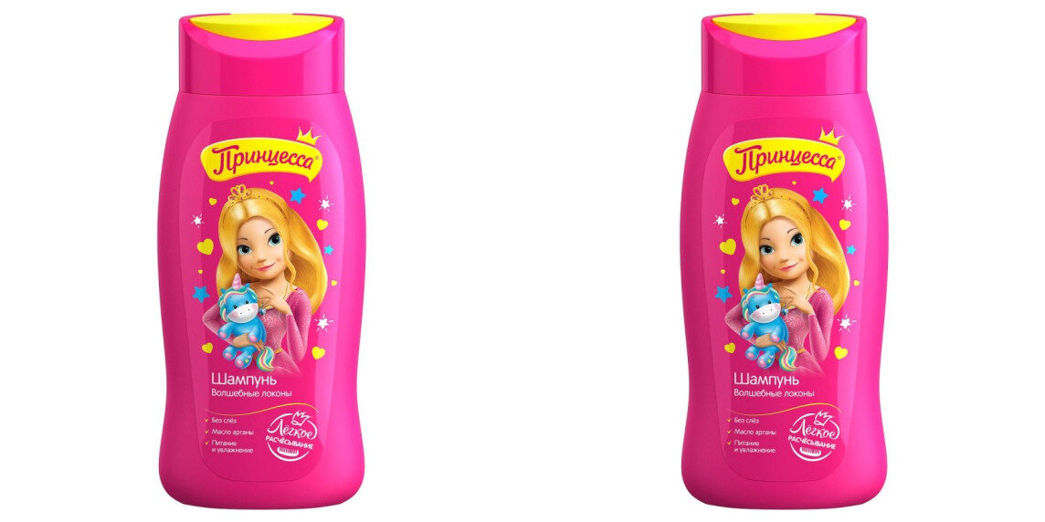Шампунь-уход детский Принцесса, Волшебные локоны, 250 мл, 2 шт
