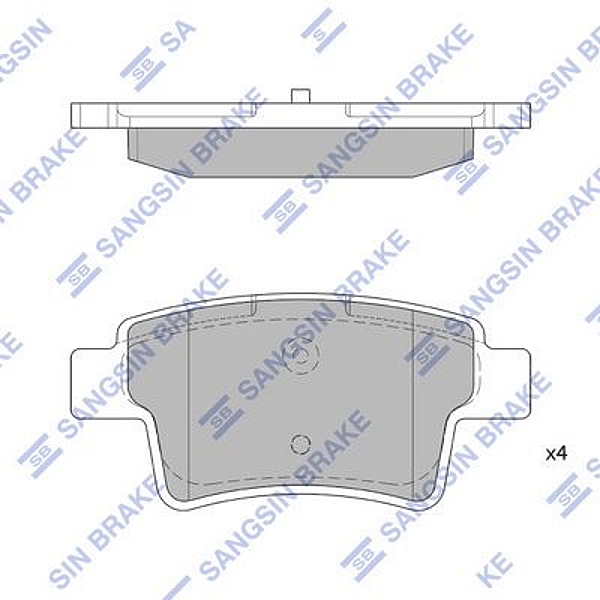 HI-Q SP1831 sp1831 колодки дисковые задние \ Citroen (Ситроен) c4 Picasso (Пикасо) 1.8 / 2.0 16v / 1.6hdi / 2.0hdi