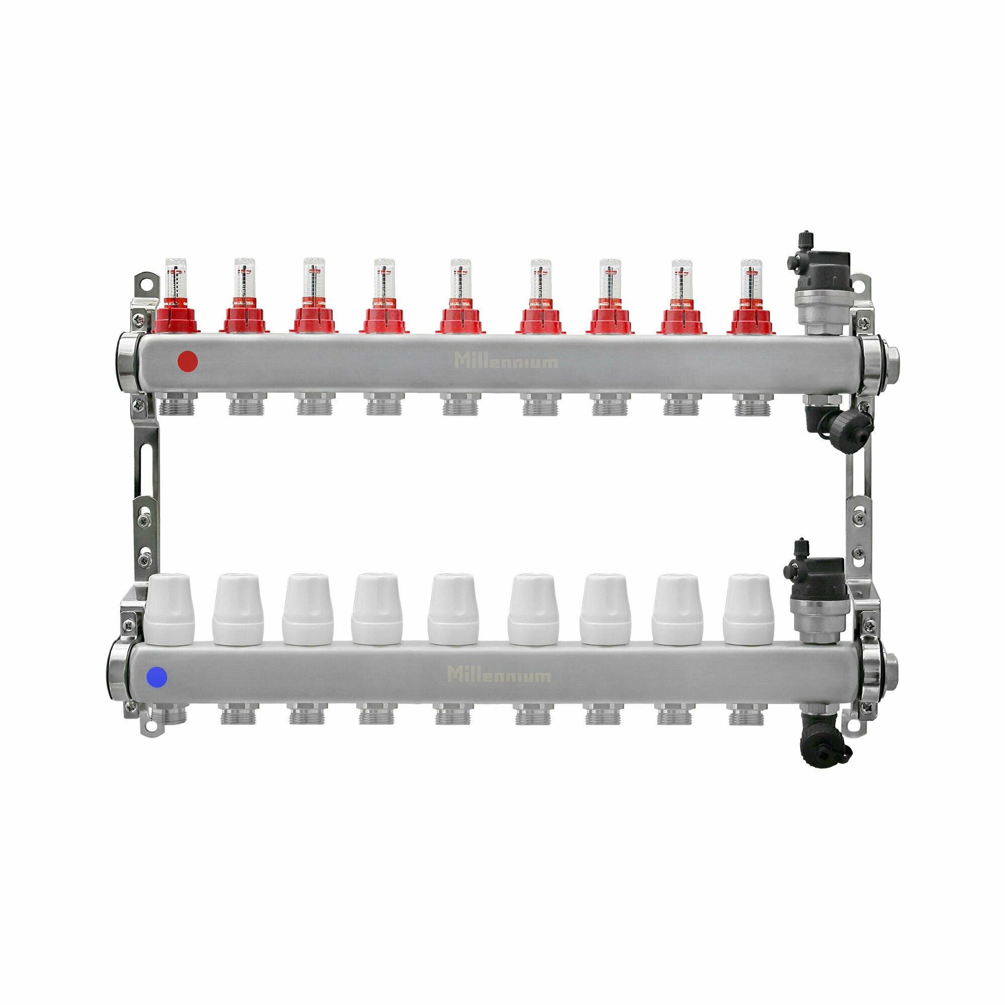 Коллекторная группа Millennium KGBT1109 1", 9 выхода 3/4" нержавеющая сталь (с расходомерами)