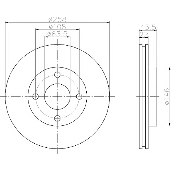 TEXTAR 92096203 (1148202 / 1320585 / 1323620) диск тормозной ford: Fiesta (Фиеста) IV 95-02, Fiesta (Фиеста)