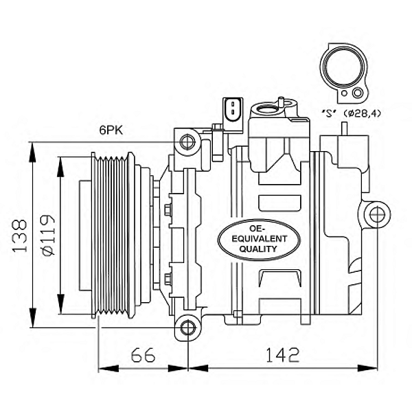 NRF 32111 (4B0260805B / 4B0260805BX / 4B3260805) компрессор кондиционера
