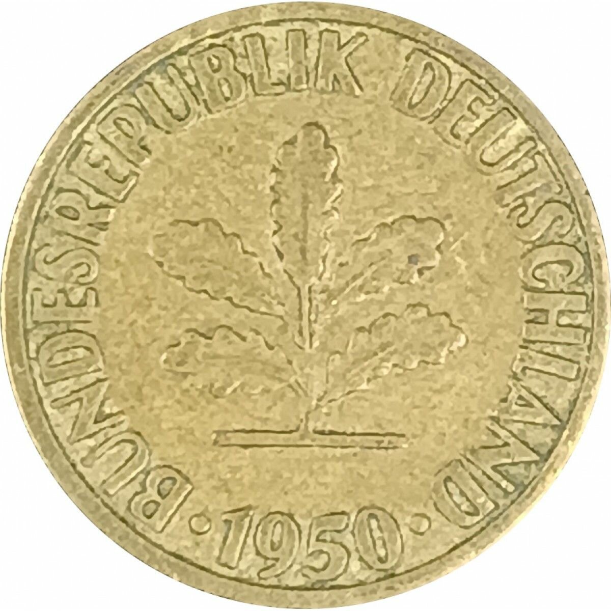 10 пфеннигов 1950 ФРГ D из оборота