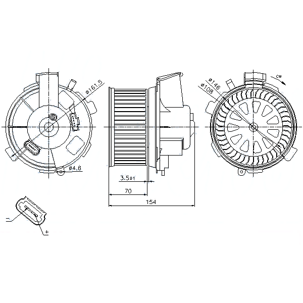 NISSENS 87021 (00006441K0 / 069412697010 / 37070) вентилятор отопителя\ Citroen (Ситроен) Xsara (Ксара) (n68), Peugeot