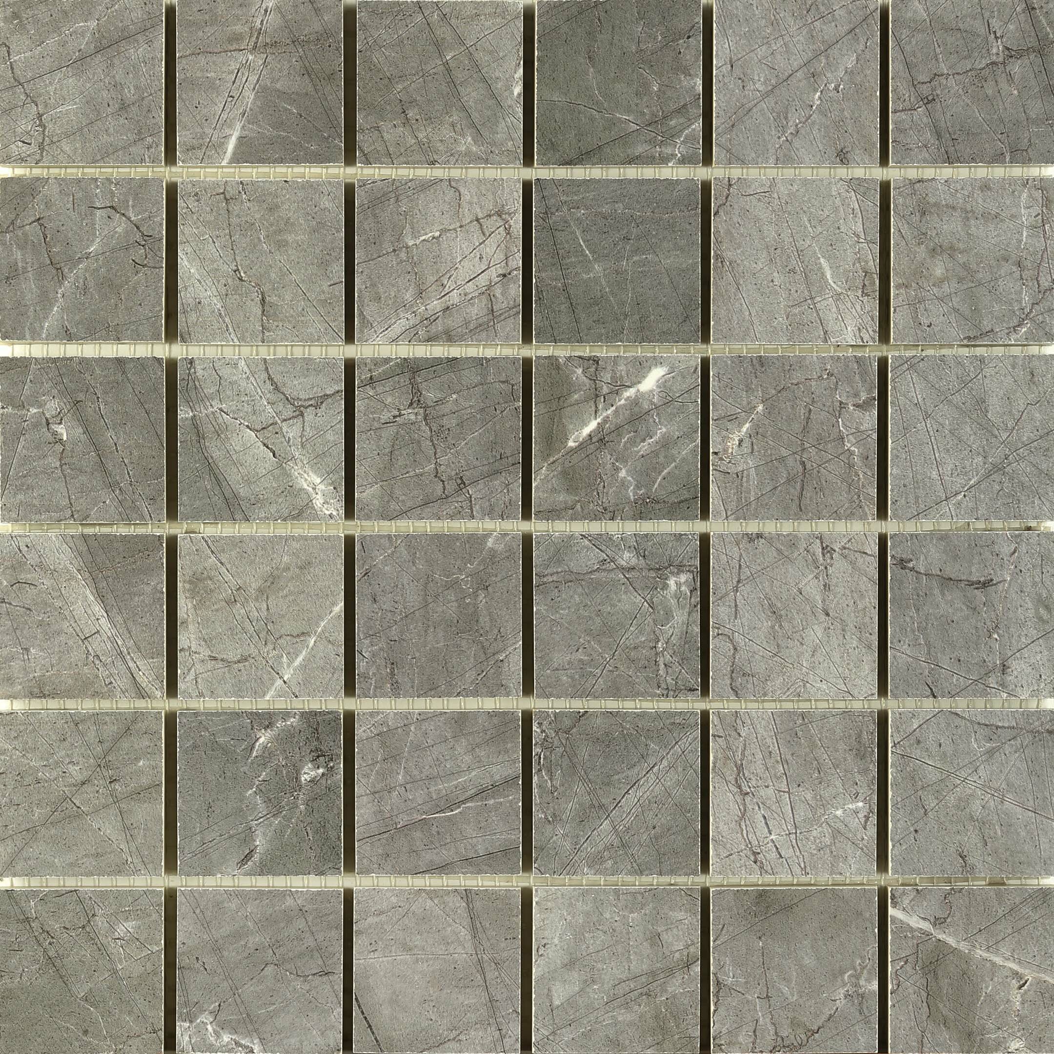 Мозаика Керамин Канон 1 серая матовая из керамогранита 300х300х10 мм Керамин 00-002524