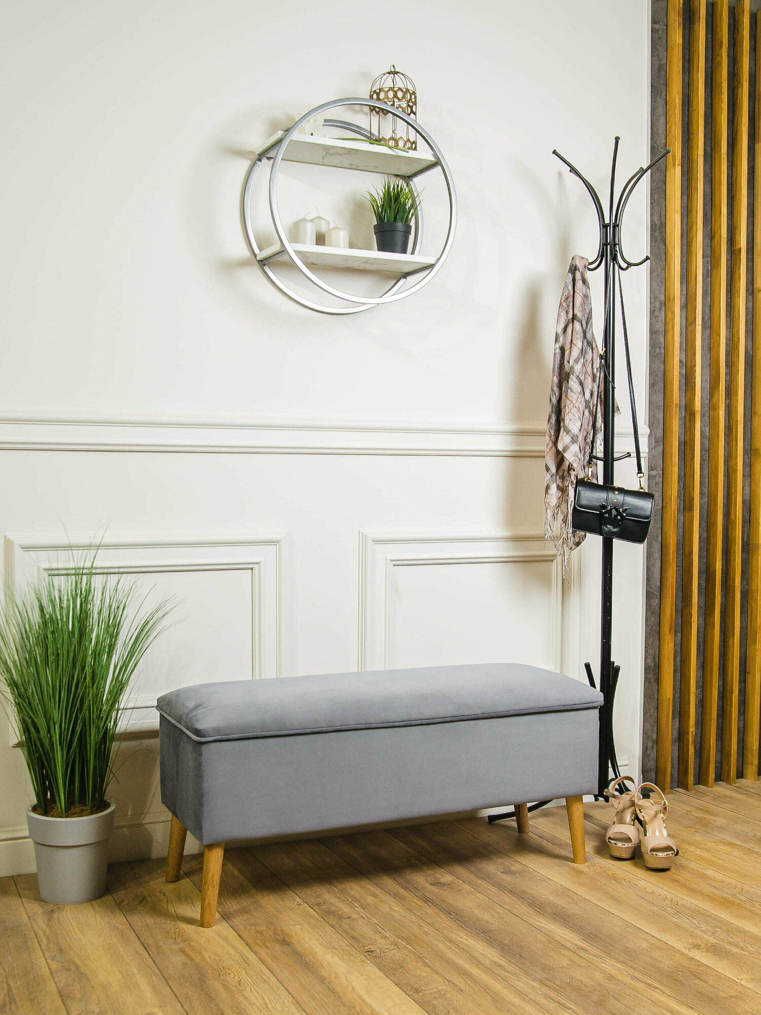 Банкетка и пуф в прихожую, пуфик с мягким сиденьем, пуф с ящиком на ножках