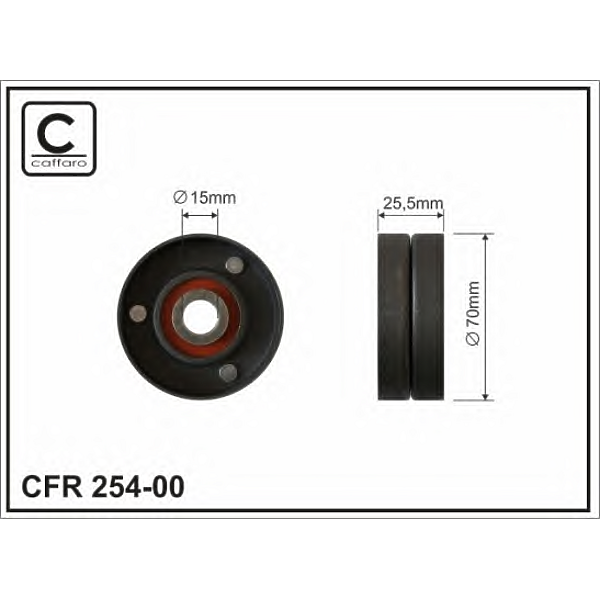 CAFFARO 254-00 (11282247713 / 11282248483 / 11282354131) ролик натяж-ля ремня
