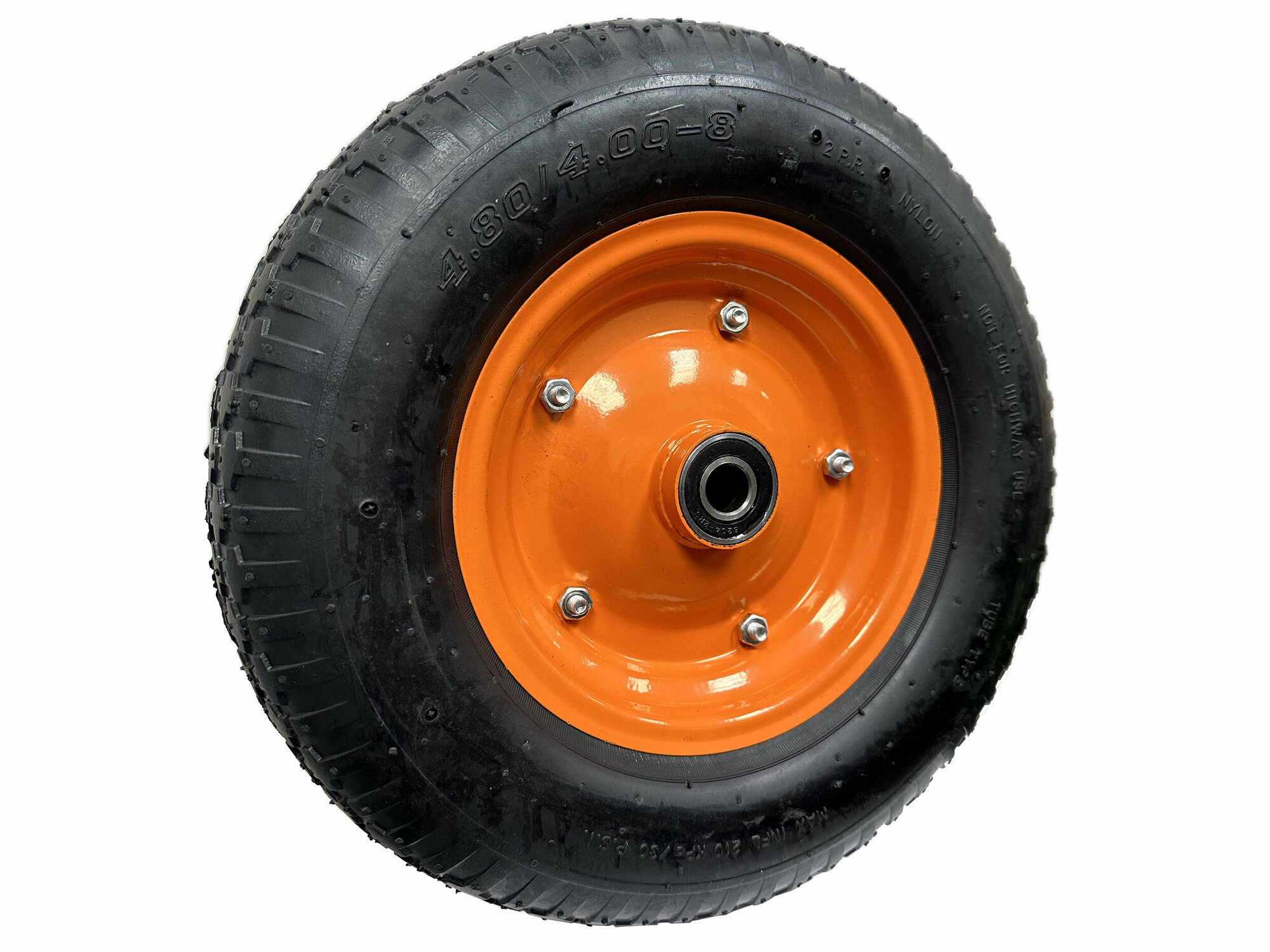 Колесо пневматическое 4.00/4.80-8 (г/п 210кг, Ф 380мм) (под ось 20мм 6204 подшипник)