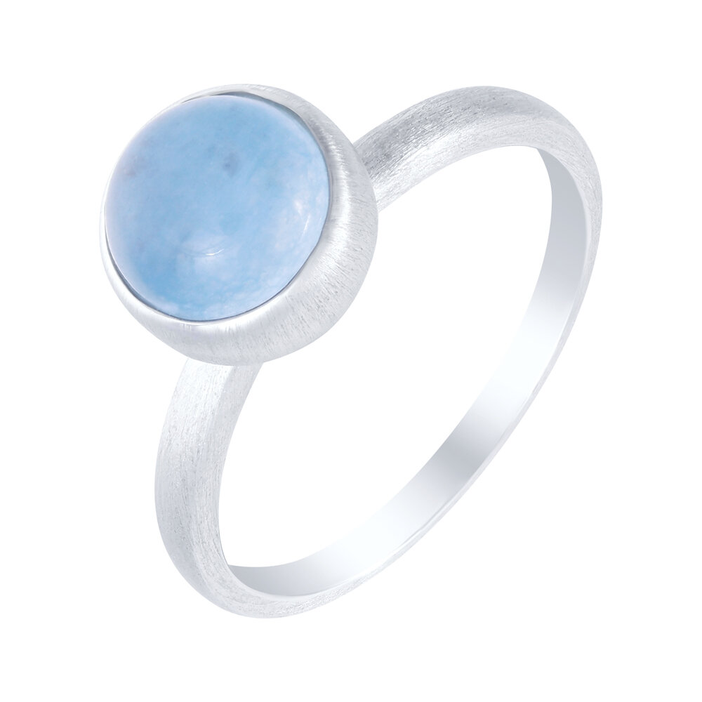 Кольцо, серебро, 925 проба, халцедон